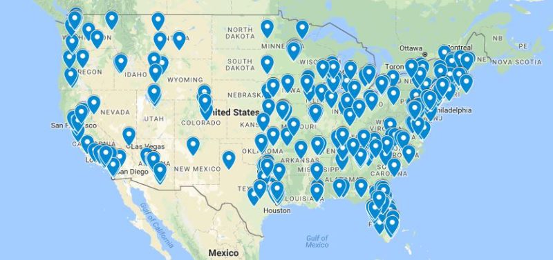 Map Of Clinicians Treatment Centers Across Us The Alliance For